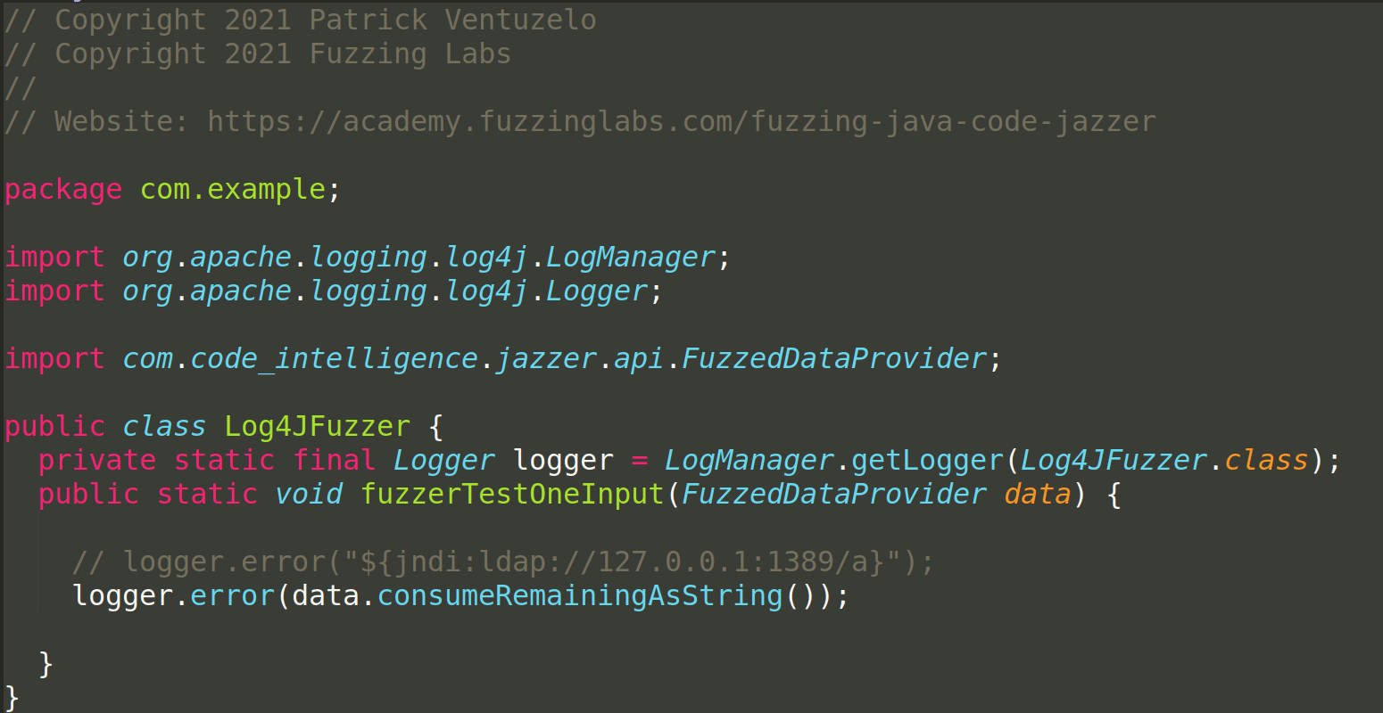 Can We Find Log4Shell With Java Fuzzing? CVE-2021-44228